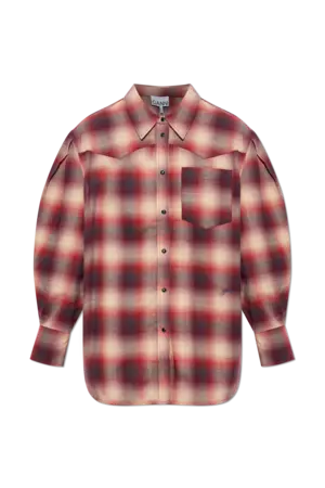 GANNI Plaid-patterned Shirt