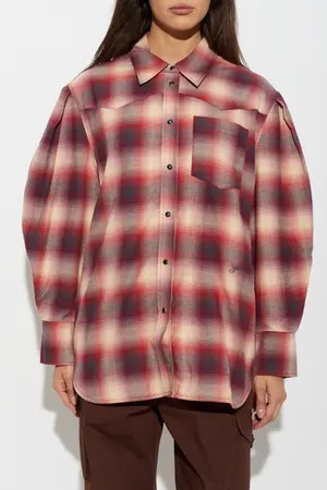 GANNI Plaid-patterned Shirt
