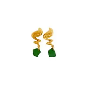 GLASSTYK Freshwater Swirls Gold - Green