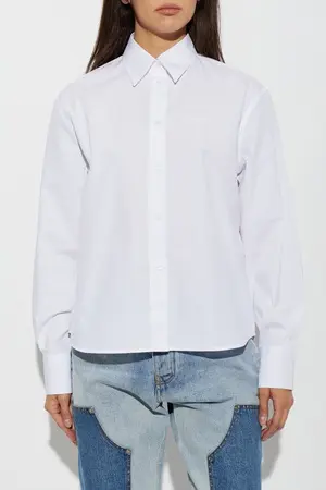 Off-White Shirt With Embroidered Logo