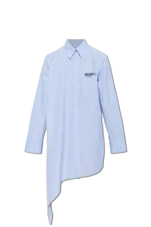 Off-White Shirt Dress - Blue