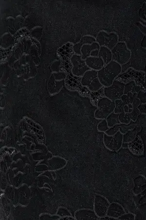 GANNI Denim Shirt With Floral Motif