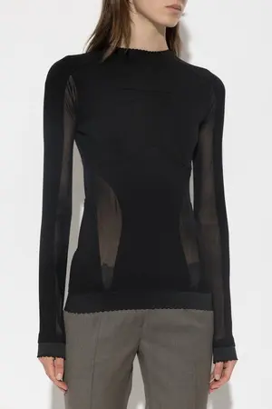 Attico Top With Transparent Inserts