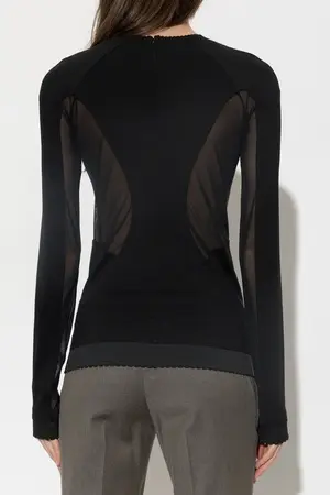 Attico Top With Transparent Inserts