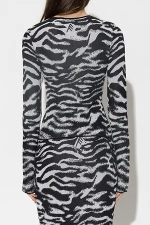 Attico Animal Print Cardigan