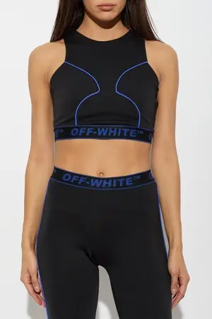 Off-White Cropped Top With Logo