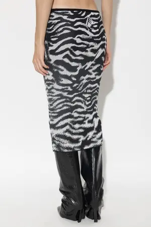 Attico Animal Print Skirt