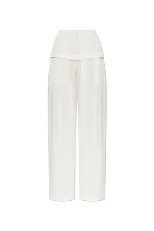 Alaïa Wide-leg Trousers - Cream