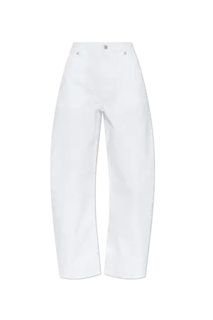 Alaïa Wide-leg Jeans - White