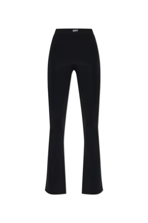 Off-White Flared Leg Pants - Black
