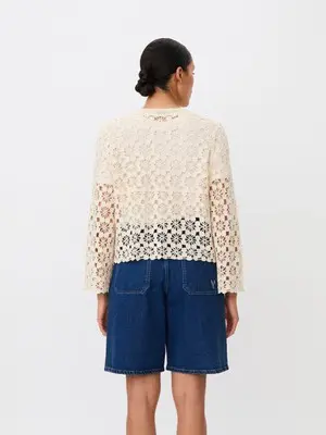 MASAI COPENHAGEN Crochet Floral Cardigan