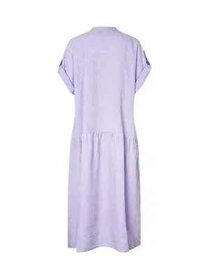MASAI COPENHAGEN Maoswalsa Linen Mandarin Collar Dress