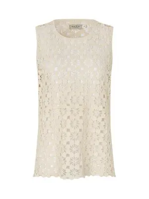 MASAI COPENHAGEN Floral Crochet Sleeveless Top