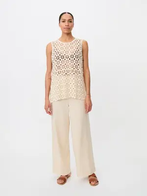 MASAI COPENHAGEN Floral Crochet Sleeveless Top