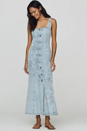 THE WOLF GANG Amana Midi Dress - Denim