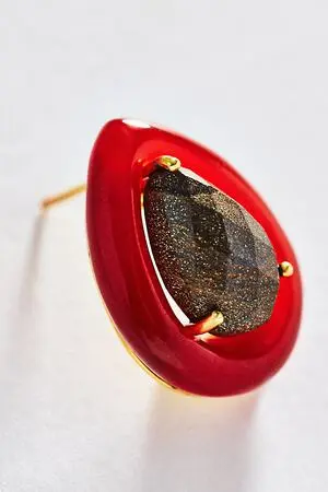 BOHÈME BY VÉRO Teardrop Post Earrgs - Red