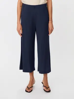MASAI COPENHAGEN Mapryvora Wide Leg Cropped Trouser Navy