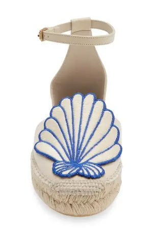 Farm Rio Shell Embroidered Espadrilles