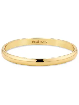 DEVATA 14k Yellow Classic Dome Band Ring