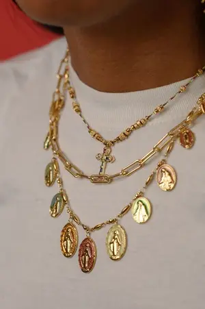 BEADS BY TARA Caliente Necklace With Embellished Cross Pendant