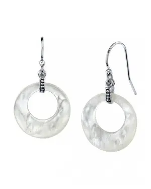 The Pearl Source Mother Of Pearl Crescent Earrings - Sterling Silver