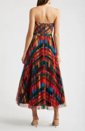 HUTCH Meadow Strapless Pleated Gown