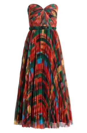 HUTCH Meadow Strapless Pleated Gown