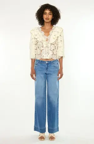 KANCAN Terri Essentials Low Rise Wide Jeans