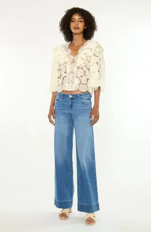 KANCAN Terri Essentials Low Rise Wide Jeans