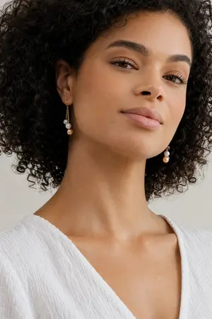 The Pearl Source 14k Gold Freshwater Pearl Dangle Earrings - Yellow Gold