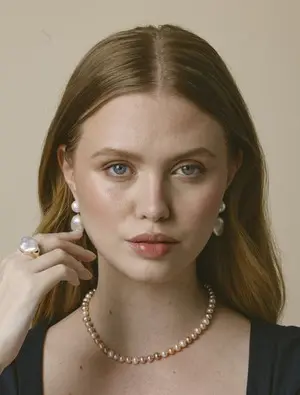 The Pearl Source White Freshwater Baroque Pearl Glory Earrings - Yellow Gold Fill