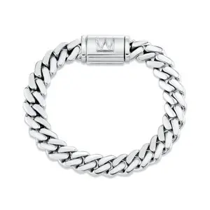 MICHAEL M 10mm Cuban Link Bracelet In Sterling - Silver
