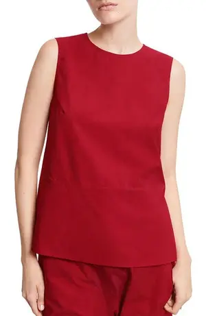 OTTOD'AME Poplin Top - Red