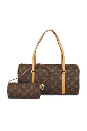LOUIS VUITTON Monogram Papillon 30 Handbag & Mini Set - Brown