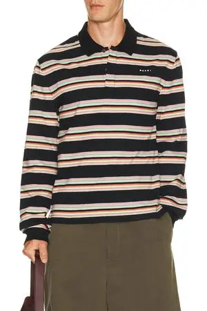 Marni Polo Neck Shirt In Multi - Pale Mint