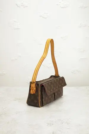 LOUIS VUITTON Monogram Canvas Shoulder Bag - Brown