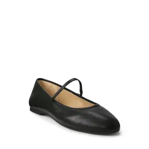 Ralph Lauren Jayna Nappa Leather Mary Jane Flat