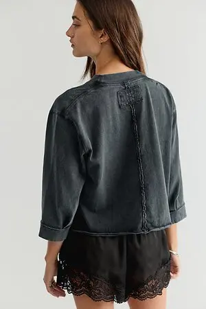 Free People We The Free Gracie Cropped Crew Neck Top