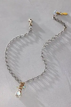 MIKAL WINN Dark Anthem Necklace With Swarovski Crystals - Clear