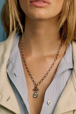 MIKAL WINN Mikal Winn Dark Anthem Necklace With Swarovski Crystals Clear
