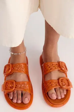 Melissa Possession Slip Jelly Sandals - Orange