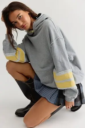 Free People We The Free Field Day Hoodie - Heather Grey Combo
