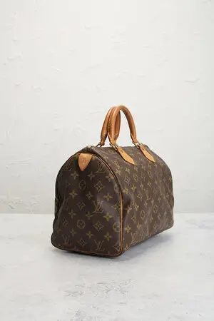 LOUIS VUITTON Monogram Speedy 30 Handbag - Brown