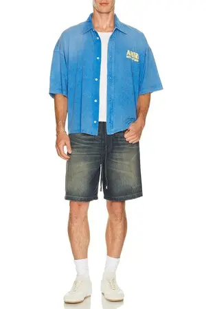 Amiri 1994 Jrs Camp Shirt In Blue