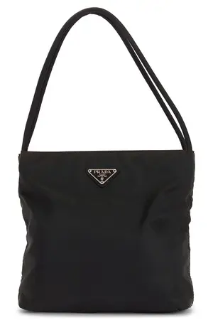 Prada Tessuto Flat Messenger Bag - Black