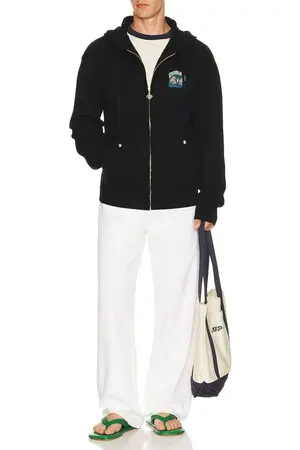 Casablanca Zip Up Hoodie - Palm Tree Emblem