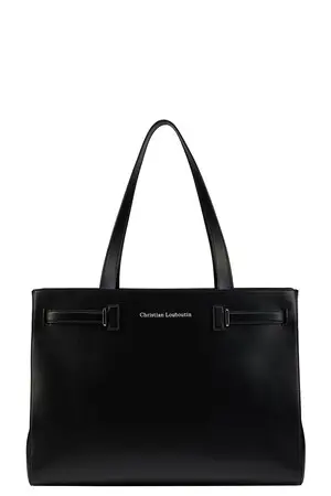 CHRISTIAN LOUBOUTIN Tactical Tote E/w Calf Leather - Black