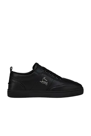 CHRISTIAN LOUBOUTIN Retero Calf Leather Sneakers - Black