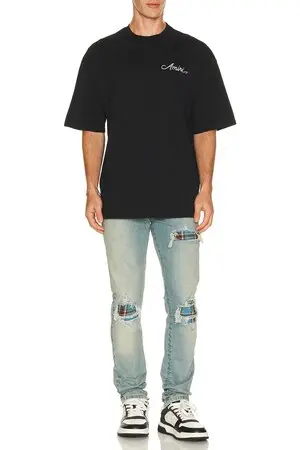 Amiri Flannel Mx1 Jean In Blue