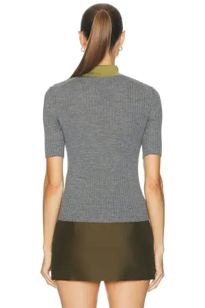 JIL SANDER Short Sleeve Polo Sweater
